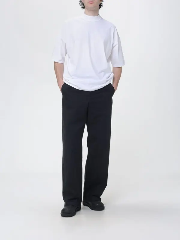 JIL SANDER Wide-leg Cotton Trousers With Off-center Closure - Grey