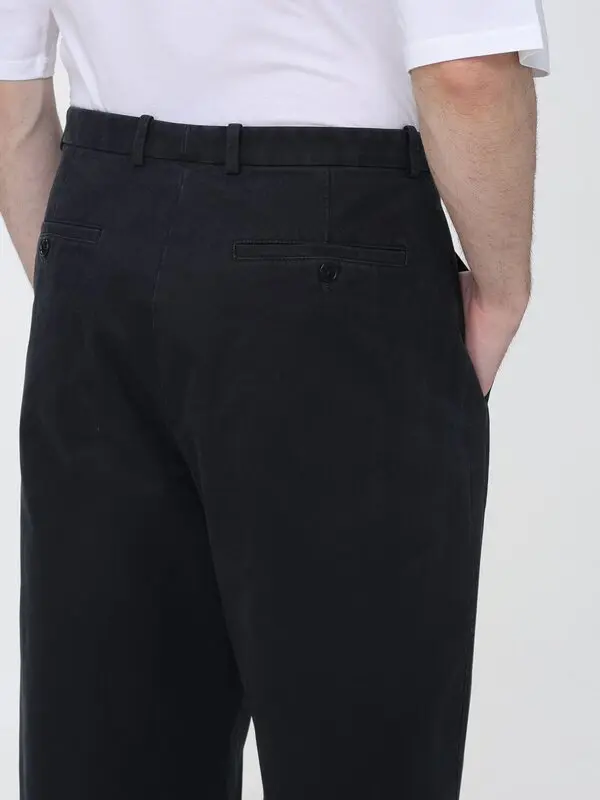 JIL SANDER Wide-leg Cotton Trousers With Off-center Closure - Grey