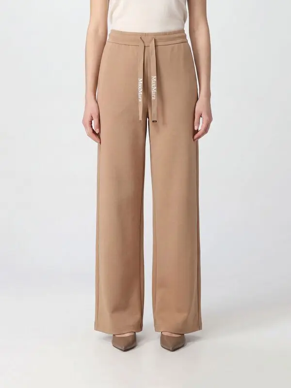 Max Mara High-waisted Jersey Joggers With Drawstring - Camel