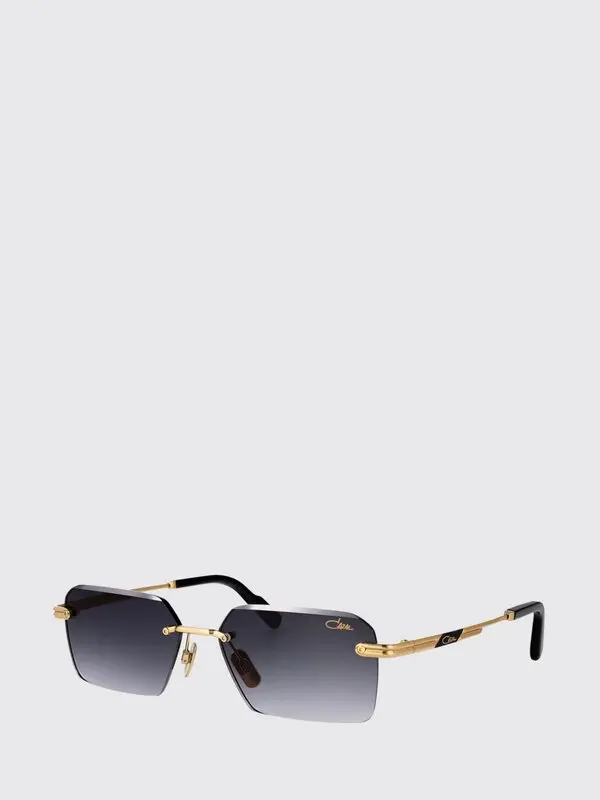 Cazal Square Metal Sunglasses With Smoked Lenses - Black