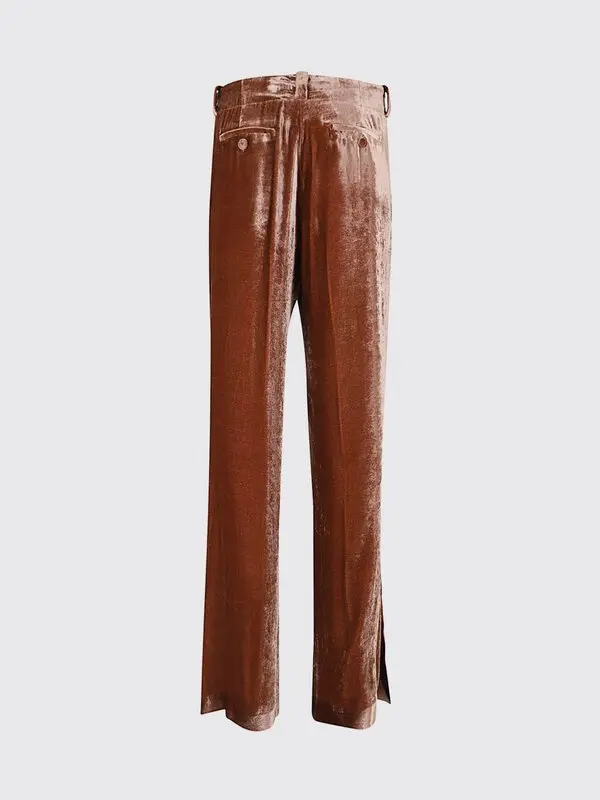 La DoubleJ High-waisted Velvet Skinny Trousers - Brown