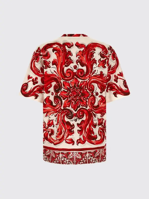 Dolce & Gabbana All-over Majolica Print Cotton Crew-neck T-shirt