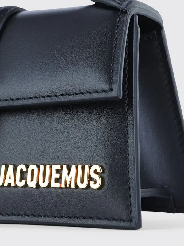 Jacquemus Mini Bag With Gold Tone Logo - Black