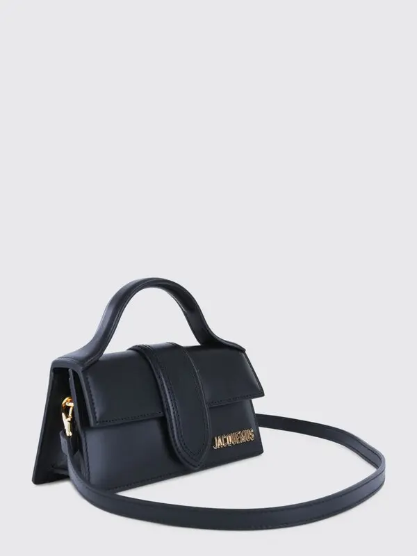 Jacquemus Mini Bag With Gold Tone Logo - Black