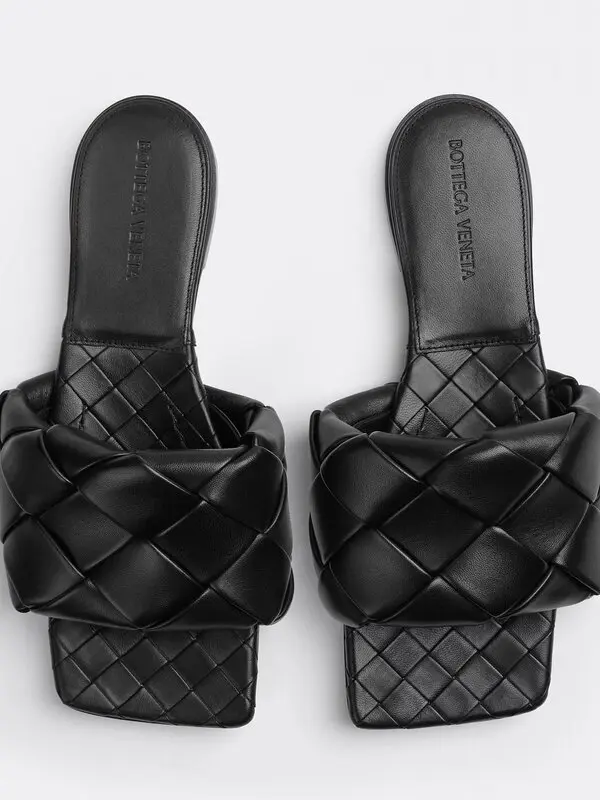 Bottega Veneta Lido Woven Nappa Leather Mule Sandals