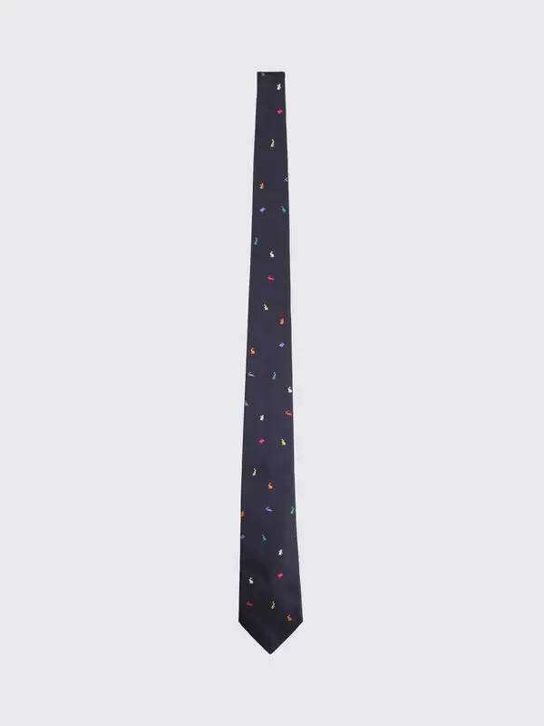 Paul Smith Printed Neck Tie - Blue