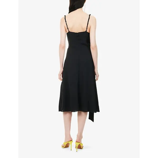 Acne Studios Silk Mini Dress With Bow Embellishment