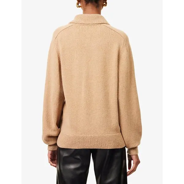 Khaite Jackson Collared Wool And Cashmere-blend Jumper