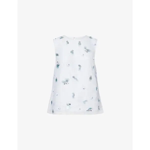 Simkhai Celia Sequin-embellished Organza Top