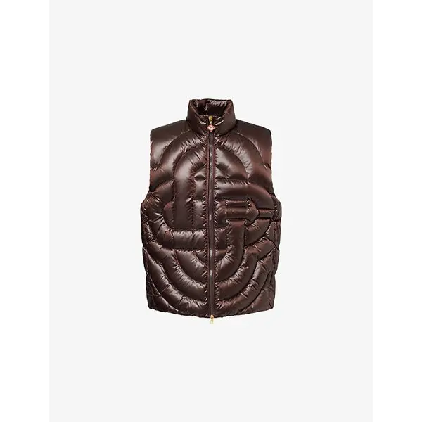 Casablanca Quilted Down Woven Puffer Gilet