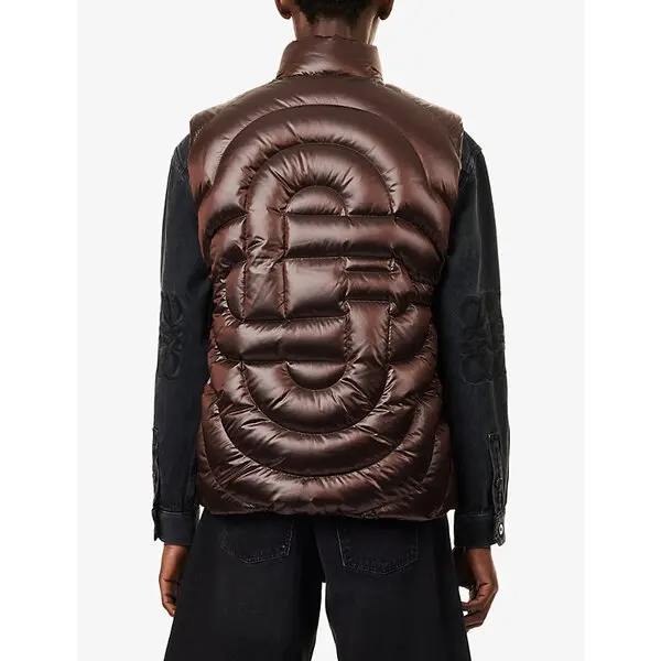 Casablanca Quilted Down Woven Puffer Gilet