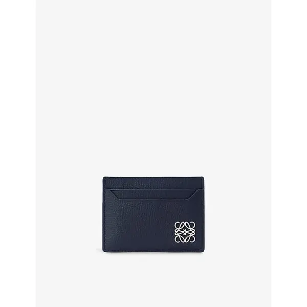 Loewe Anagram Plain Leather Card Holder - Deep Navy