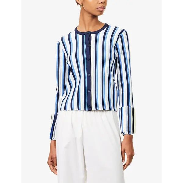 Simkhai Iris Striped Knitted Jacket
