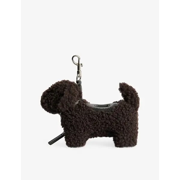 ANYA HINDMARCH Dog Poo Shearling Bag Charm - Chocolate
