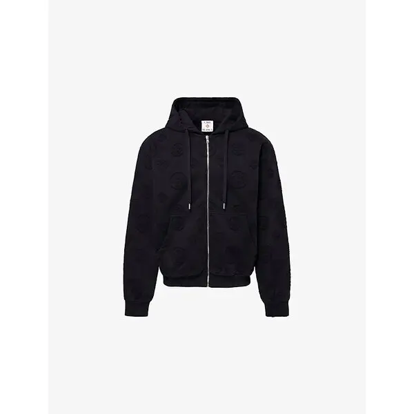 Casablanca Monogram Zip-up Cotton Hoodie