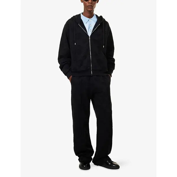Casablanca Monogram Zip-up Cotton Hoodie
