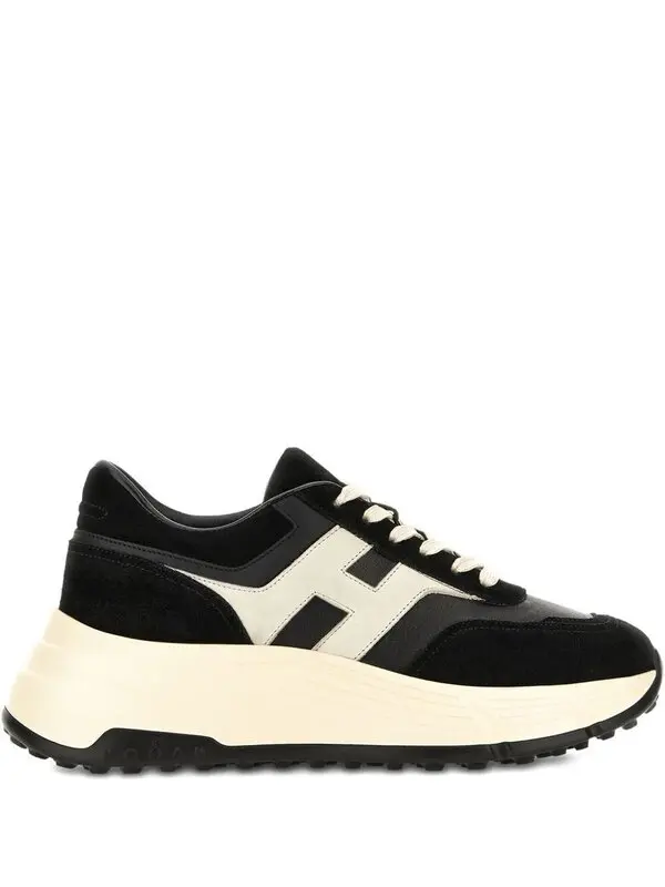 Hogan Hi-fi Sneakers In Suede And Nappa - Black