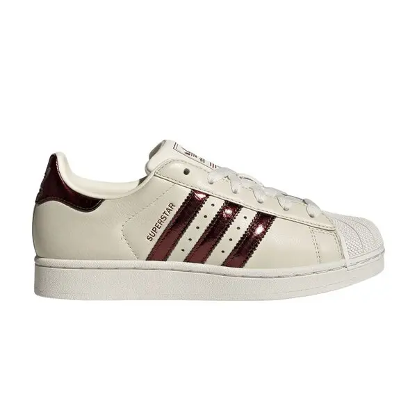 Adidas Wmns Superstar Ii 'off Maroon Gold Metallic - White