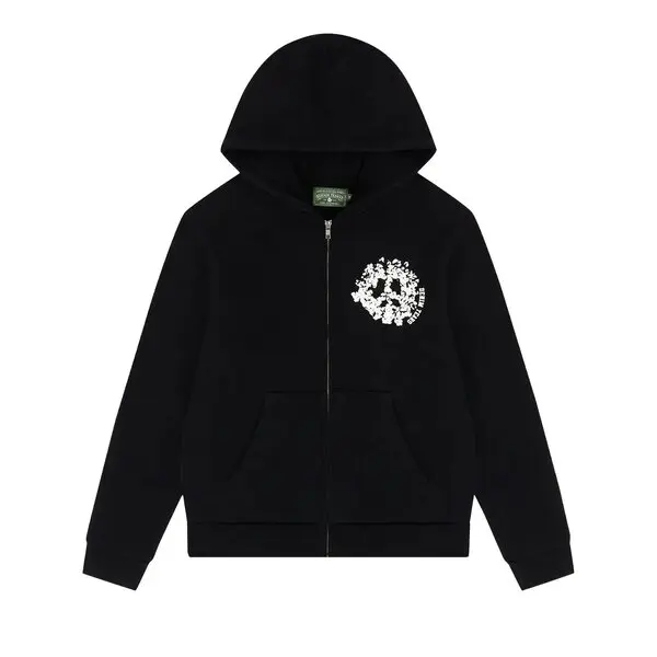 DENIM TEARS University Zip Hoodie /white