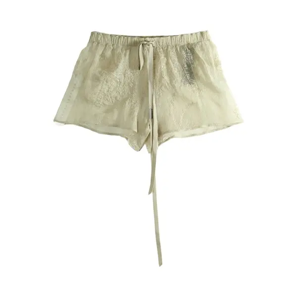 ANN DEMEULEMEESTER Nisa Micro Boxer Shorts 'mastic - Tan