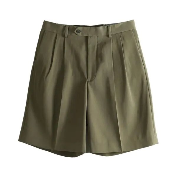 Auralee Light Wool Max Gabardine Shorts 'olive
