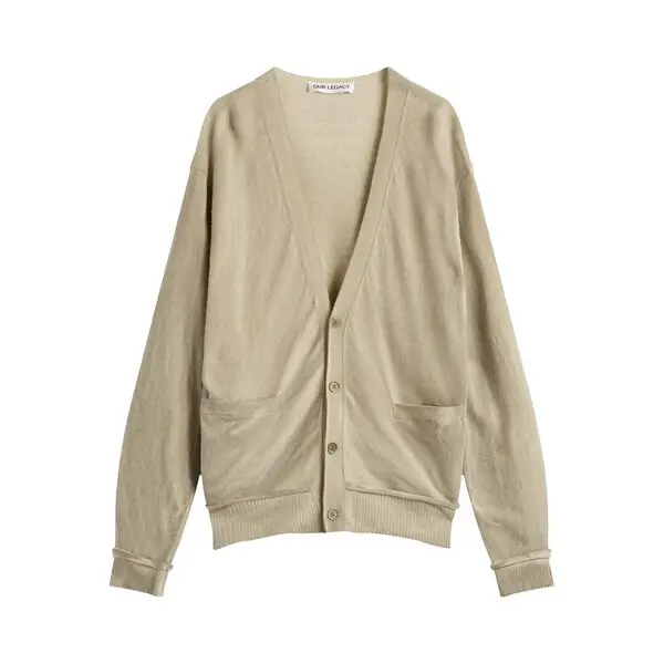 Our Legacy Parallel Cardigan 'moss Spray Dye Cherub Wool