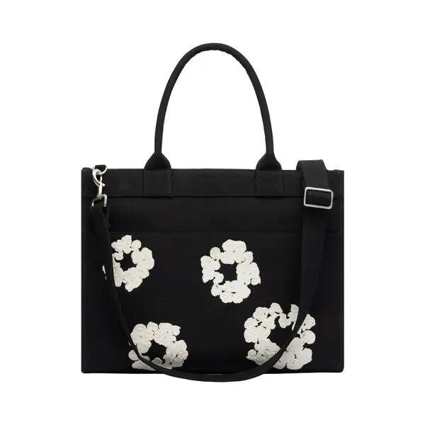DENIM TEARS Cotton Wreath Canvas Tote Bag Large /white