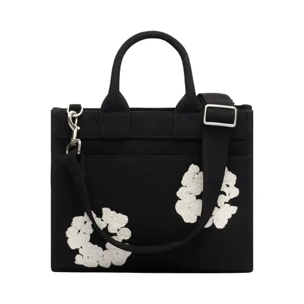 DENIM TEARS Cotton Wreath Canvas Tote Bag Small /white