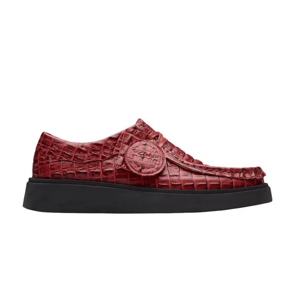 Clarks Martine Rose X Torview 'burgundy Croc - Red
