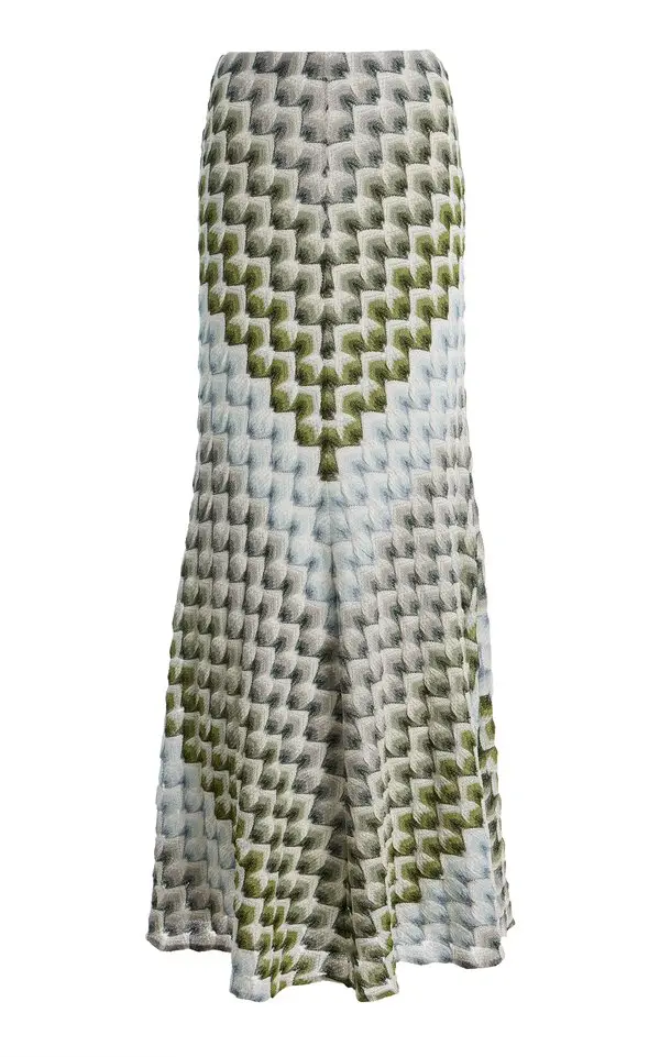 Missoni Printed Crepe De Chine Maxi Skirt