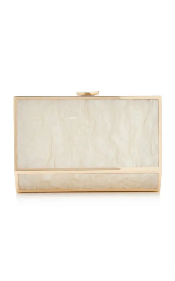 Simkhai Maddox Acrylic Clutch Bag - White