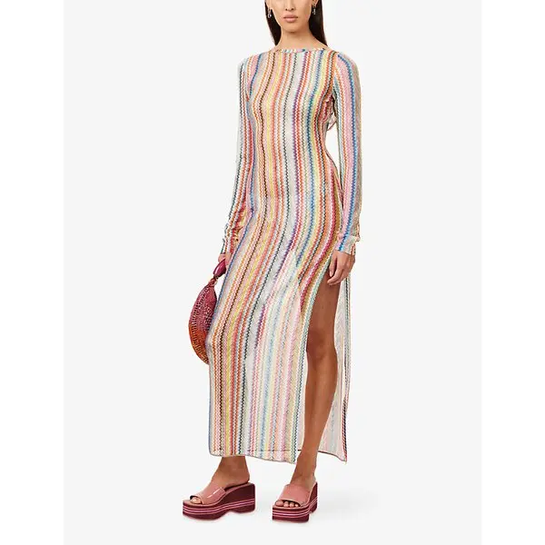 Missoni Scoop-back Zig-zag Knitted Cover-up
