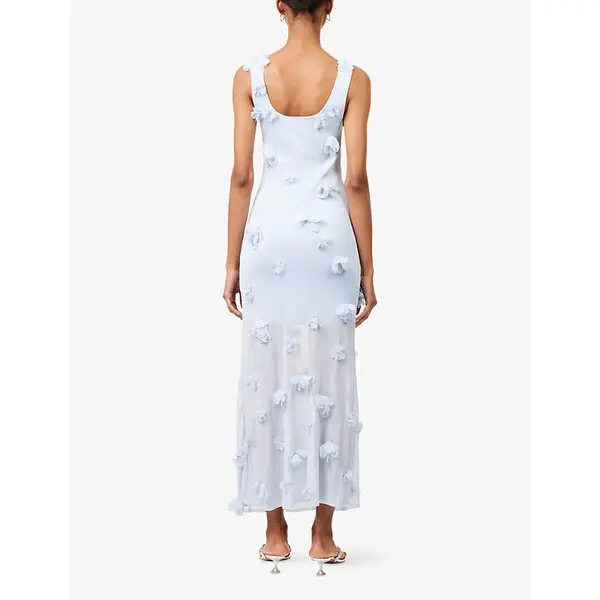 Simkhai Ivi Floral-appliqué Knitted Midi Dress