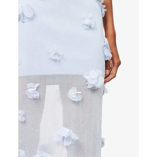 Simkhai Ivi Floral-appliqué Knitted Midi Dress