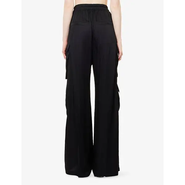Rick Owens Cargobelas Wide-leg Satin Trousers