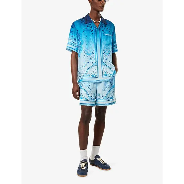 Casablanca Egyption Collar Silk Shirt