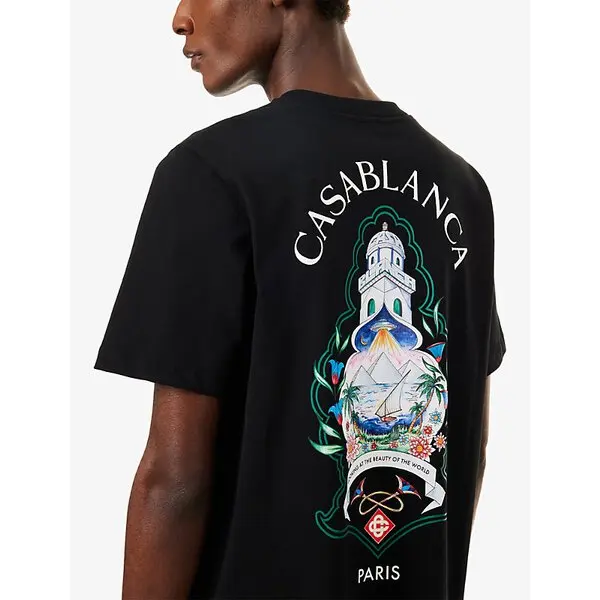 Casablanca Classic Hotel Cotton T-shirt - Black