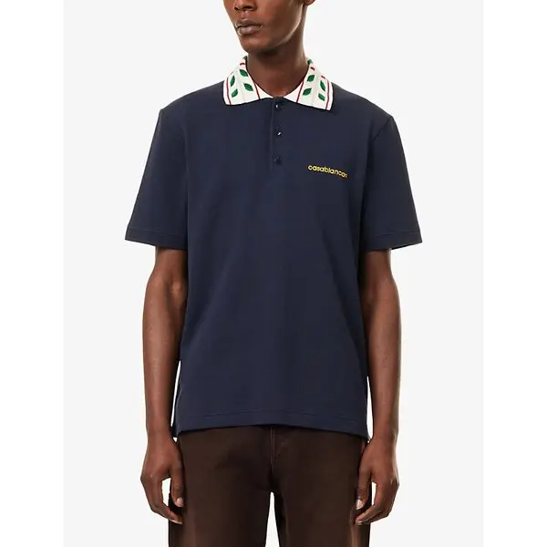 Casablanca Laurel Pique Cotton Polo T-shirt Xxl