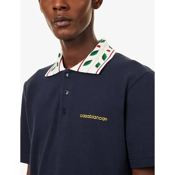 Casablanca Laurel Pique Cotton Polo T-shirt Xxl