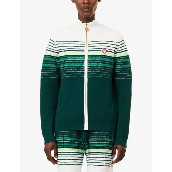 Casablanca Boucle Stripe Zip-up Track Jacket