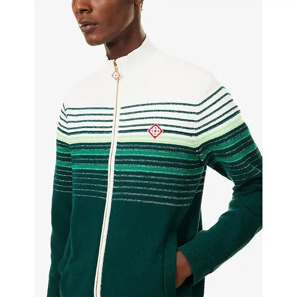 Casablanca Boucle Stripe Zip-up Track Jacket