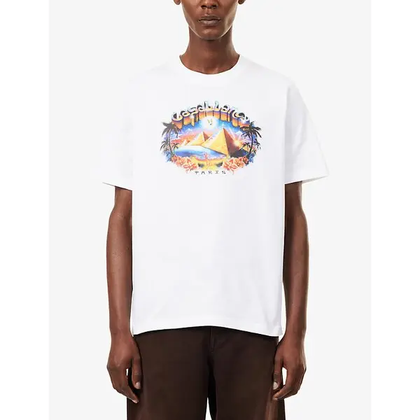 Casablanca Classic Pyramid Cotton T-shirt