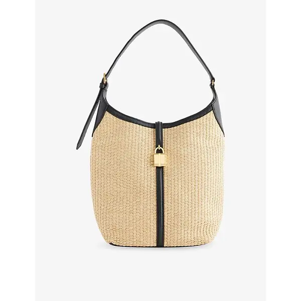 DEMELLIER The Siena Raffia Bucket Shoulder Bag