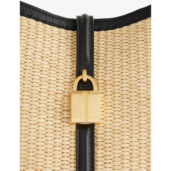 DEMELLIER The Siena Raffia Bucket Shoulder Bag