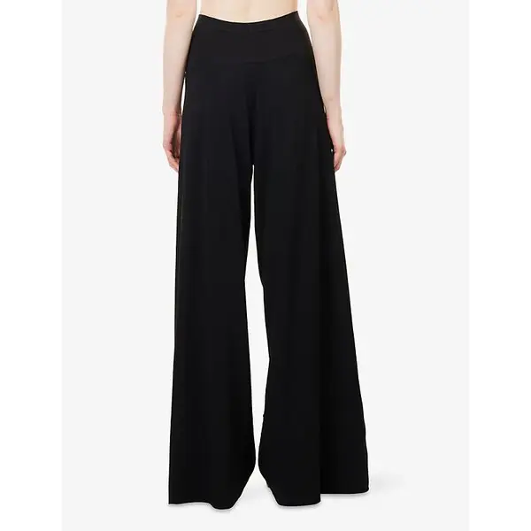 Rick Owens Jumbo Bias Wide-leg Stretch-jersey Trousers