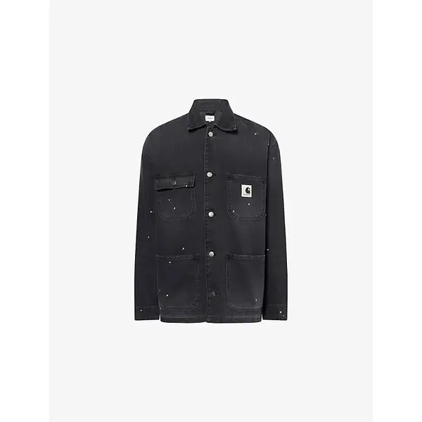 Carhartt Work In Progress Michigan Brand-patch Denim Jacket - Black