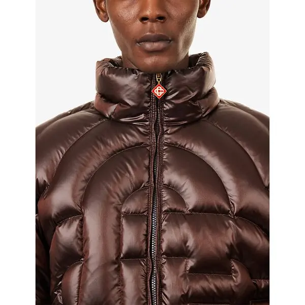 Casablanca Quilted Down Woven Puffer Jacket