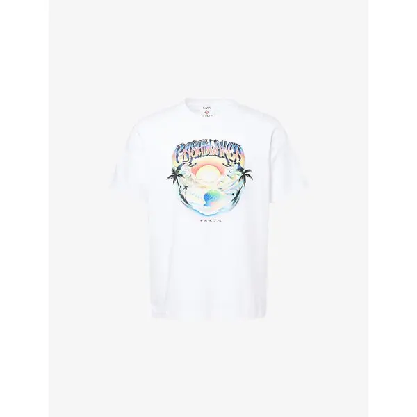 Casablanca Classic Casa Sunset Cotton T-shirt - White