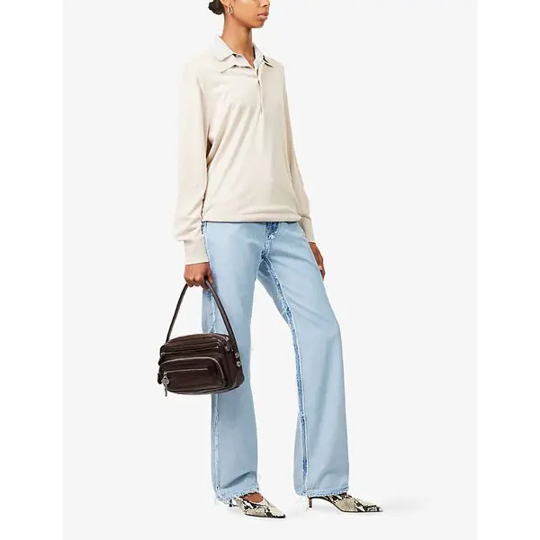 Acne Studios Frayed Wide-leg Denim Jeans