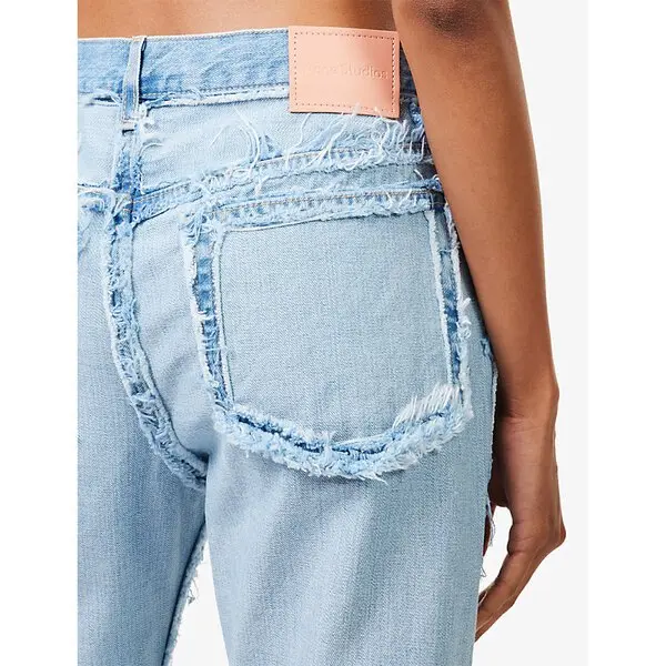 Acne Studios Frayed Wide-leg Denim Jeans